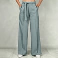 Cmfcve Plus Size Belted High Waisted Business Pants for Women Summer ...