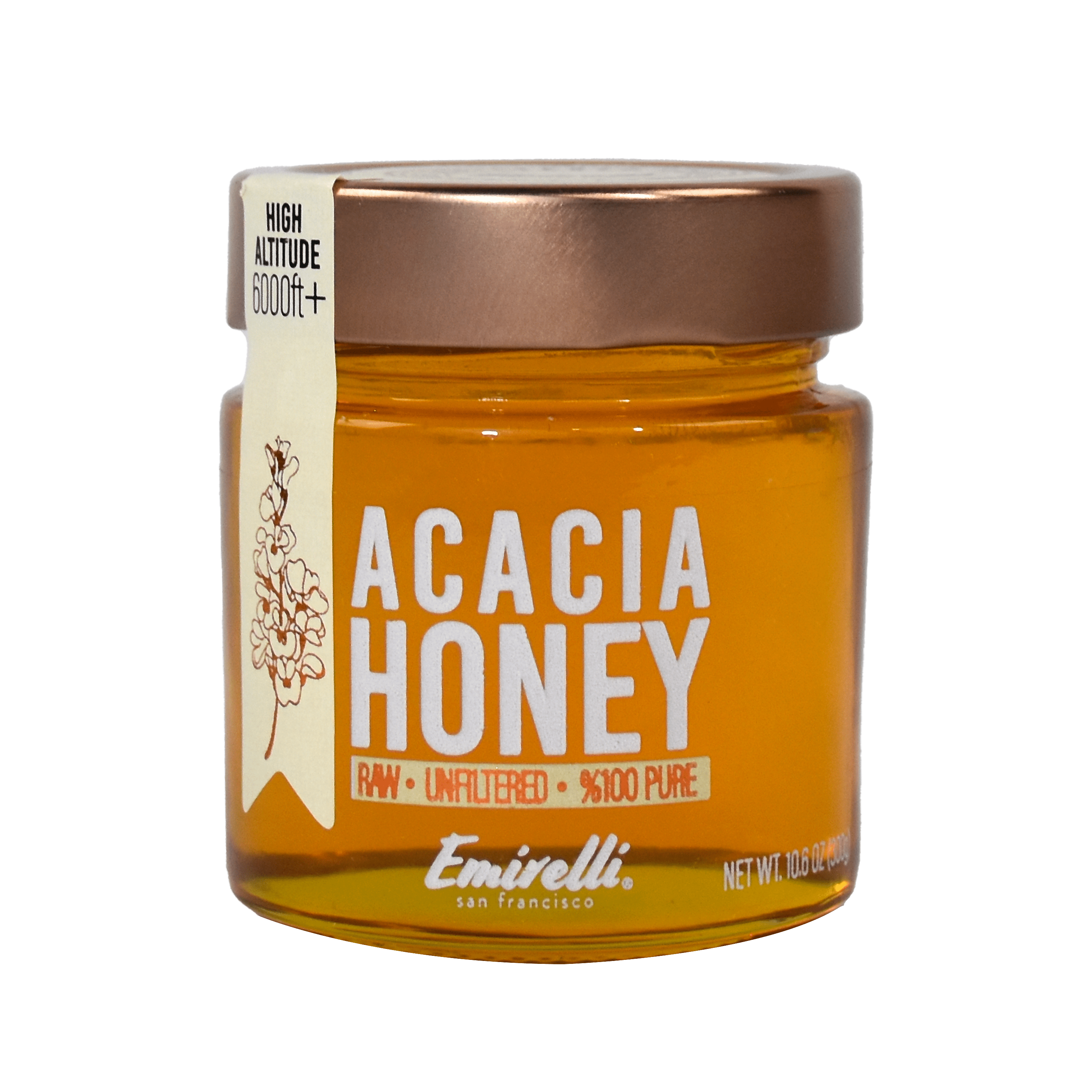 Emirelli Acacia Honey, Raw and 100% Pure – All Natural, Without Additives Or Preservatives, GMO ...