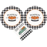 DAZLUTE 200 Pcs Fall Paper Plates and Napkins,Harvest Party Paper ...