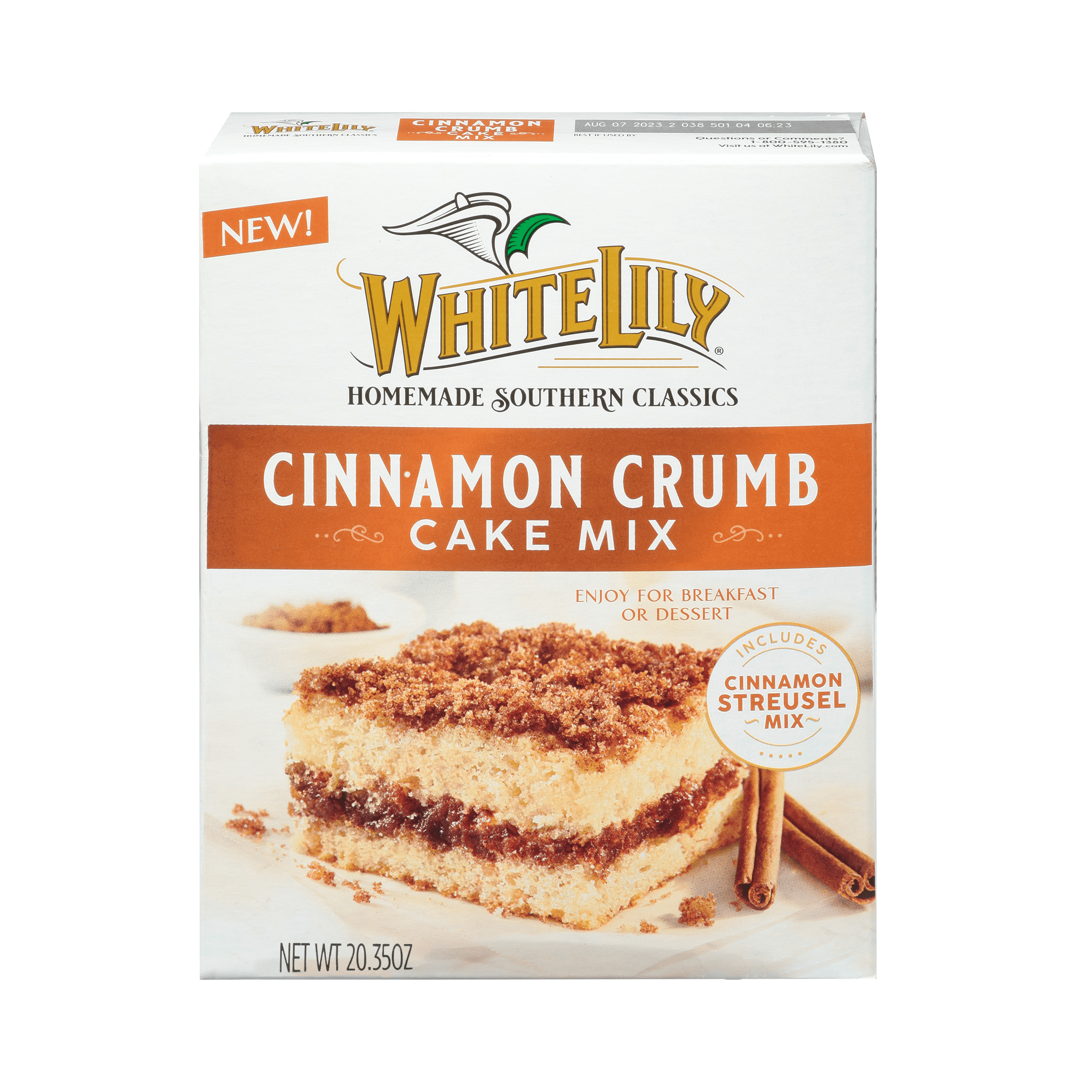 White Lily Cinnamon Crumb Cake Mix, 20.35 OZ Box - Walmart.com