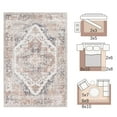 RUGKING 2x3 Foldable Oriental Area Rug, Non Slip Mat for Living Room ...