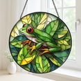 Frog Window Hanging Decor, Stained Glass Style Fantasy Nature ...