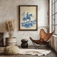 Chinoiserie Cowboy Print: Vintage Blue Horse Art, Western Decor Size ...