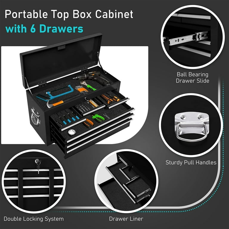 Aukfa Tool Box, 2 in 1 Steel Rolling Tool Chest & Cabinet On Aukfa Tool Box, 2 in 1 Steel Rolling Tool Chest & Cabinet On