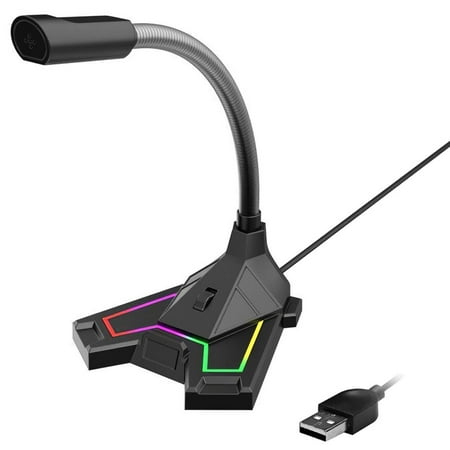 Computer Microphone with Atmosphere Light Laptop Desktop Computers ...