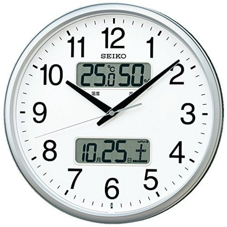 Seiko clock wall clock radio analog calendar temperature humidity ...