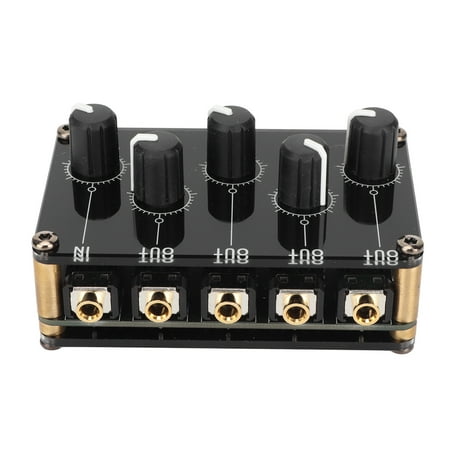Mini 4 Channel Line Mixer, Portable Plug And Play 4 Channel Line Mixer ...