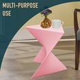 LeisureMod Randolph Modern Plastic Triangle End Table in Pink - Walmart.com