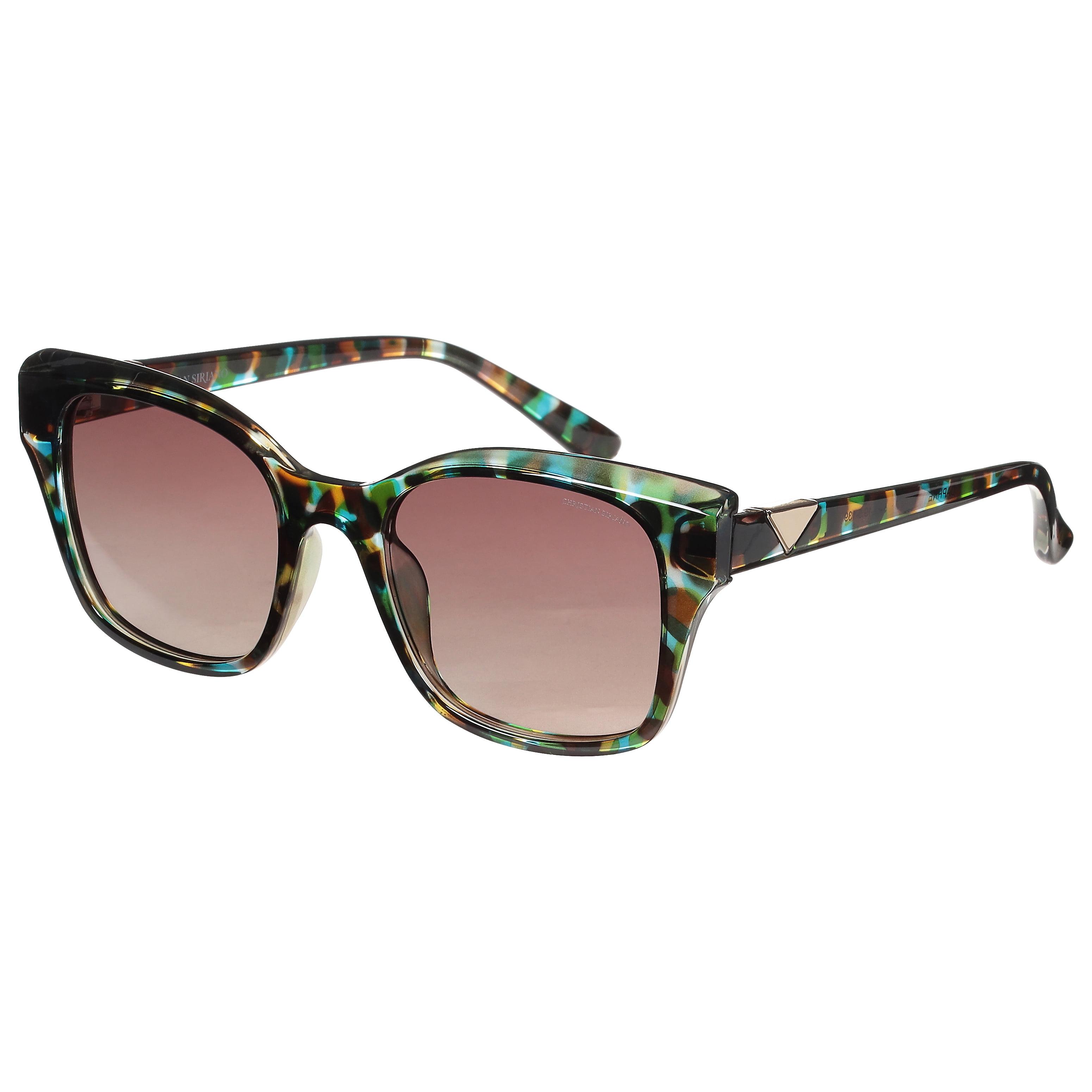Christian Siriano Rx'able Womens Sunglasses, DAPHNE, Teal Tortoise, 53. ...