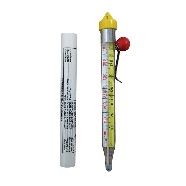 Mainstays Candy Thermometer, Clip Attachment with Easy to Read Red and ...