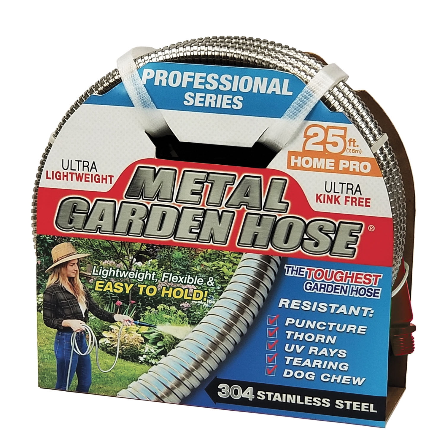 Swan Hose CACHM12025 1/2" X 25' Pro Metal Garden Hose - Walmart.com