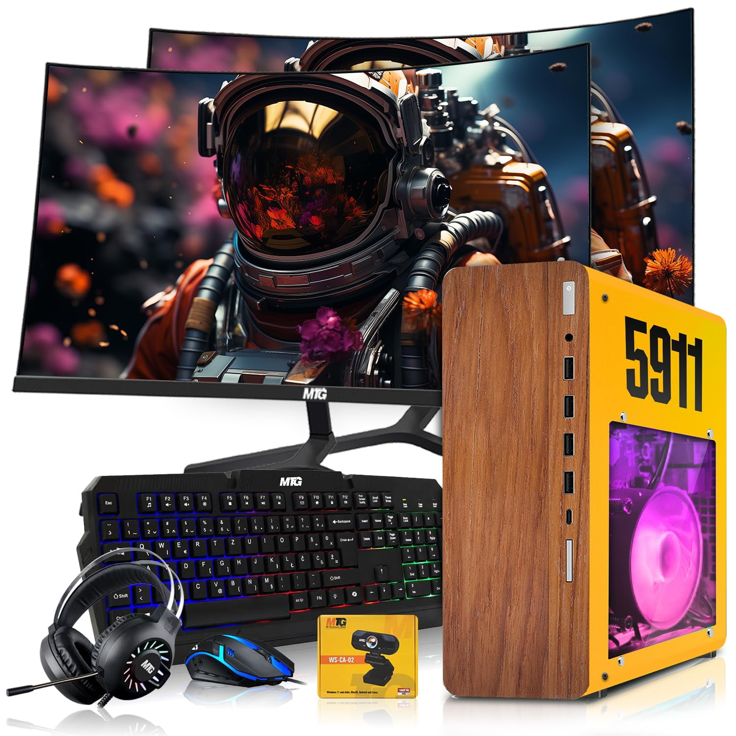 Restored HP Full Dark Gaming PC Desktop Computer 5911 AMD A10-9700, RX ...