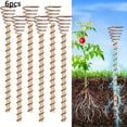 6-Pack Spiral Plant Support Stakes for Indoor Outdoor Gardening, Metal ...