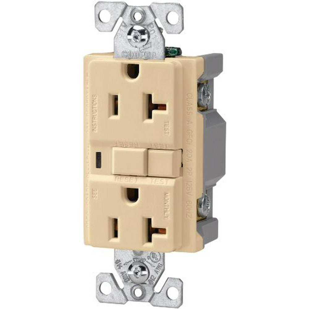 Eaton VGF20V 20-Amp 2-Pole 3-Wire 125-Volt Duplex Ground Fault Circuit ...