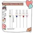 50Pcs 5 Colors Iron Head Pins Dressmaking Pin for DIY Sewing Crafts ...