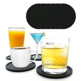 Drink Coasters with Holder Sets of 6 Black Coasters for Drinks ...