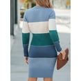 CUPSHE Women's Colorblock Bodycon Mini Sweater Dress,Sizes XS-XL ...