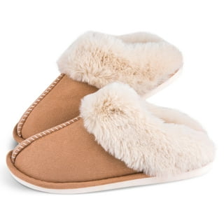 Jessica Simpson Girls Plush Fluffy Slip-on House Slippers with Memory ...