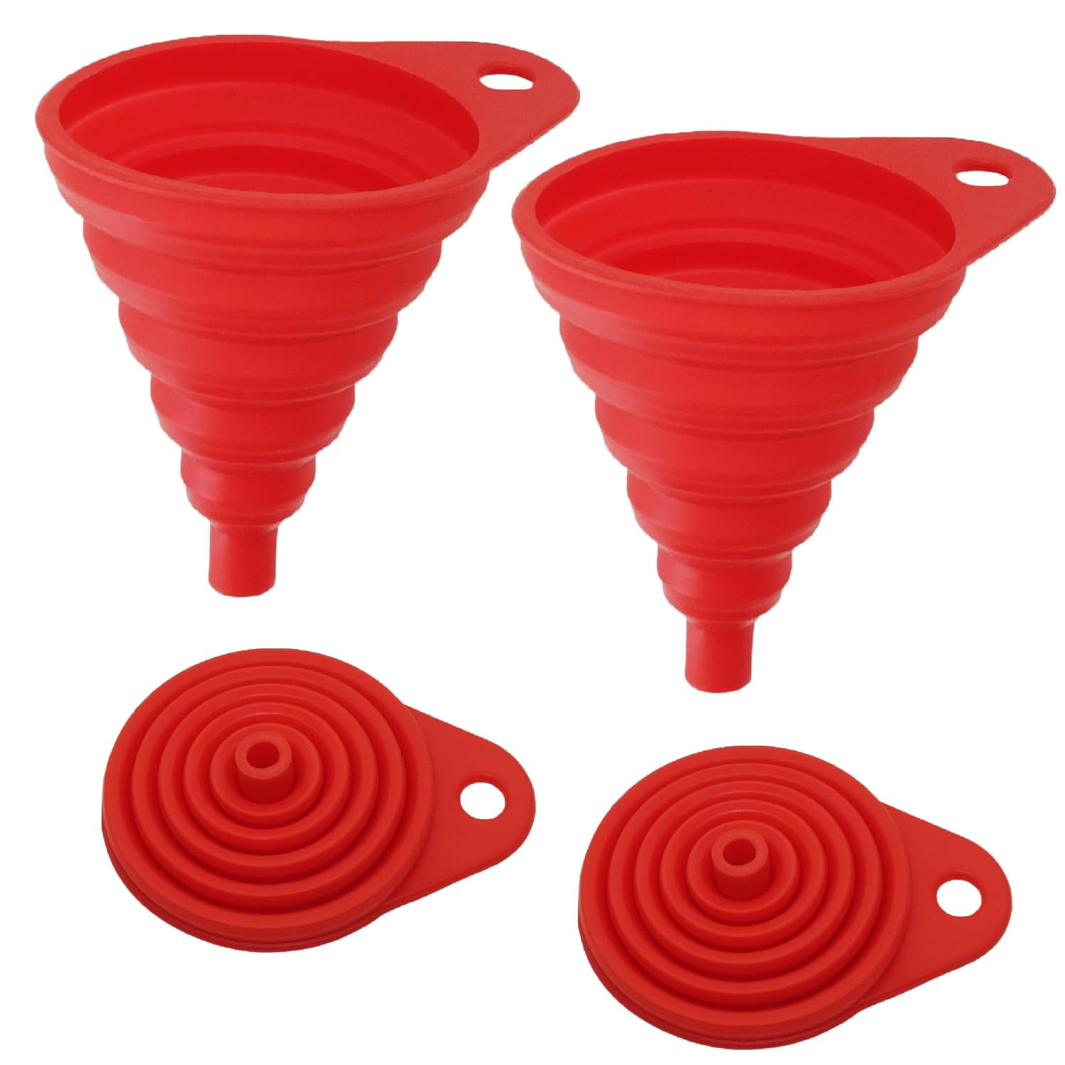 Embudos para llenar botellas, juego de 2, embudo de silicona de grado ...