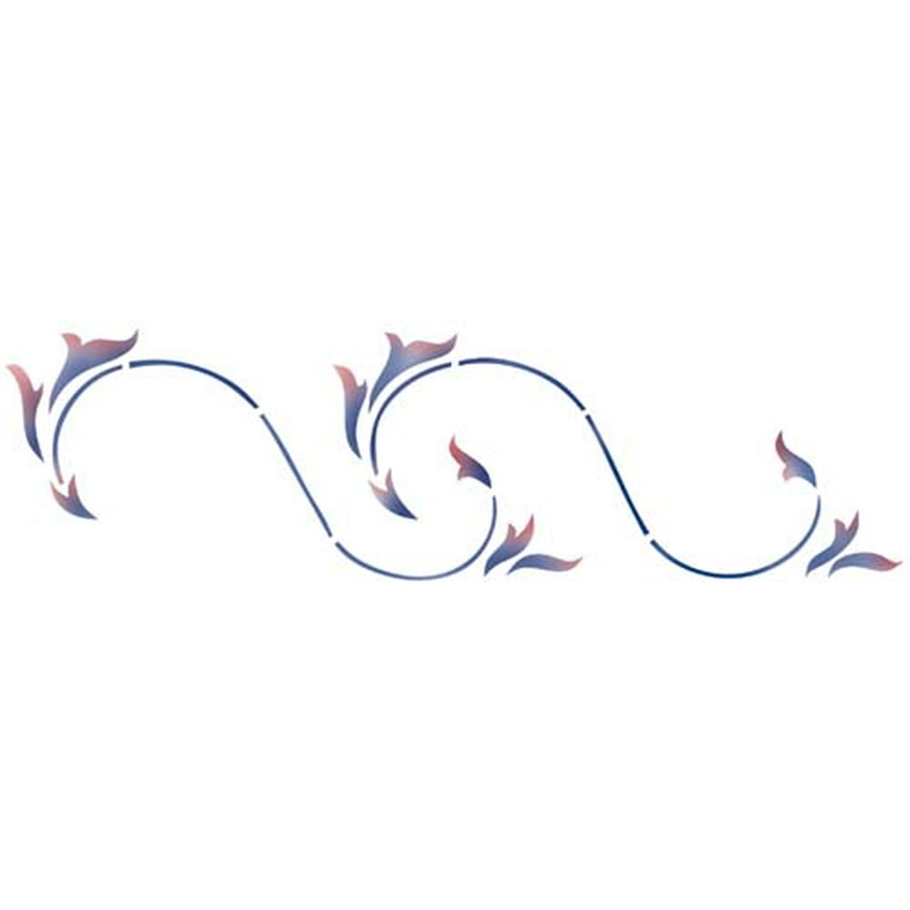 Swirl Design Wall Stencil 084 by Designer Stencils - Walmart.com ...