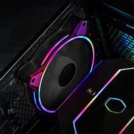 rudenlos 120mm PC Case Fan Halo Triple-Ring Chassis Cooling Fan for ...