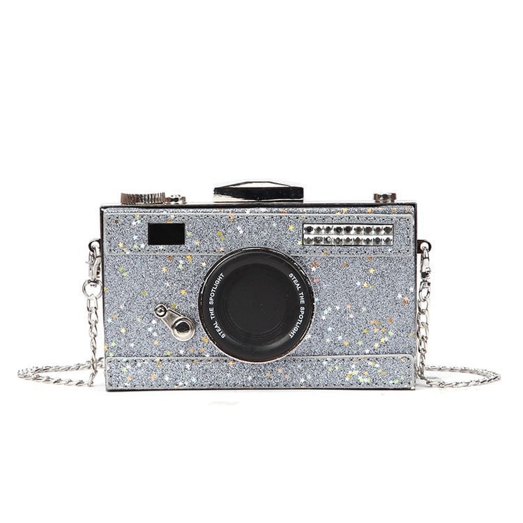 Click here for Pompotops Glitter Camera Shaped Bag crossbody Bag... prices