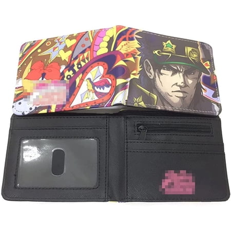 JoJo's Bizarre Adventure Cartoon Short Purse Anime Leather Wallet pu ...