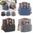 Lunch Bag Insulated Large Lunch Double Heavy Duty Bag for Work Travel ...