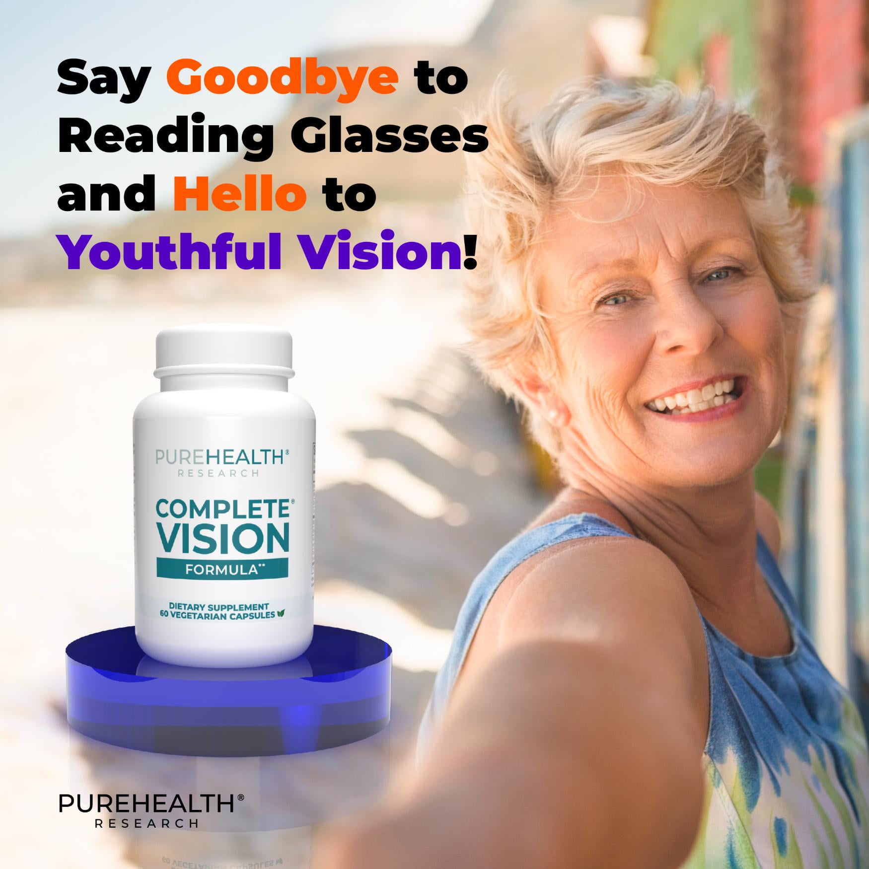 PureHealth Research Complete Vision Formula - Natural Eye Vitamins with ...