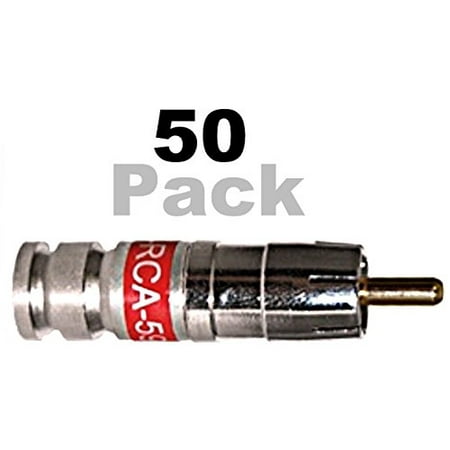 RCA Compression Connector Unniversal RG59 Thru Quad Shield Coaxial ...