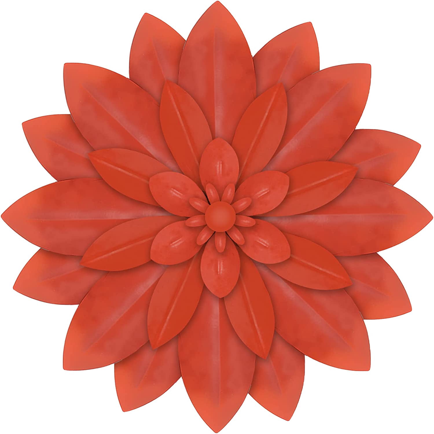 Aboxoo Large Red Metal Flower Wall Decor Art Wall Hanging Sculpture ...