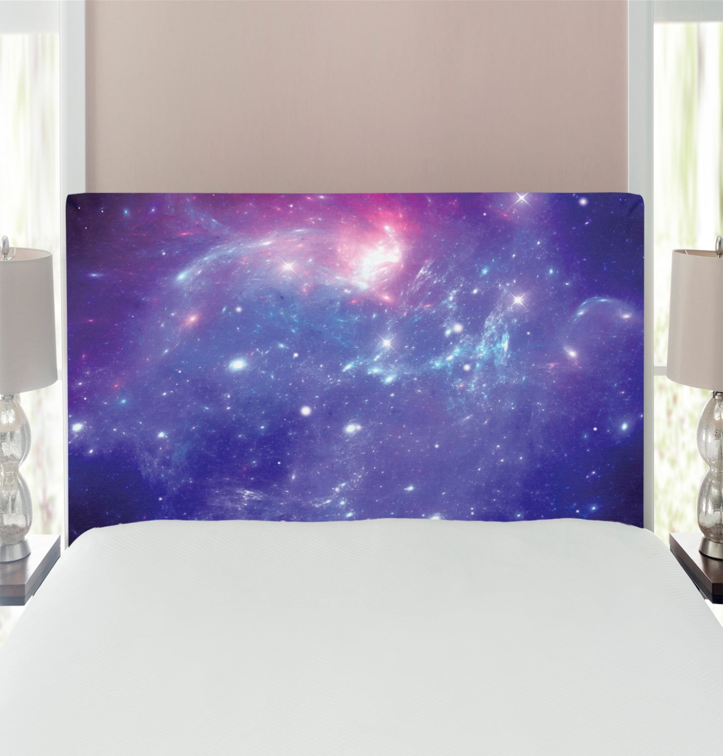 Outer Space Headboard, Nebula Gas Cloud Dust Spiral Expanse Planet ...