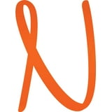 Acrylic Letter N Script, 3'' Tall Fluorescent Orange Alphabet Craft ...