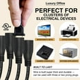 Luxury Office 4 Way Outlet Splitter 3 Prong Split Extension Cord For ...