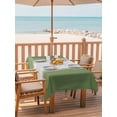 60x120 Inch Outdoor Tablecloth with Umbrella Hole Zipper Rectangle Dark ...