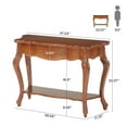 Choco Moon Vintage Console Table with Solid Wood Veneer, 47.2-Inch Mid ...