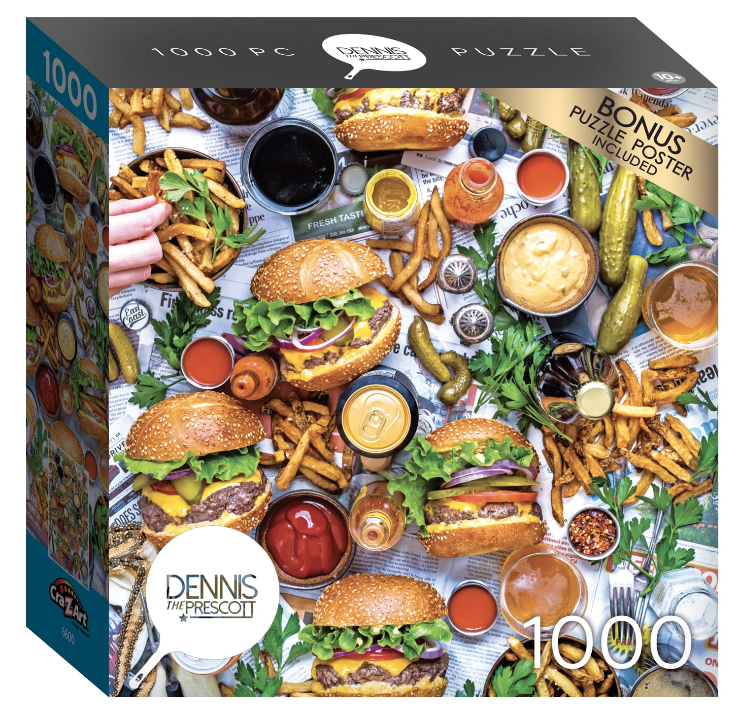 Buy Cra-Z-Art Dennis Prescott 1000 Piece Jigsaw Puzzle - Burger Party ...