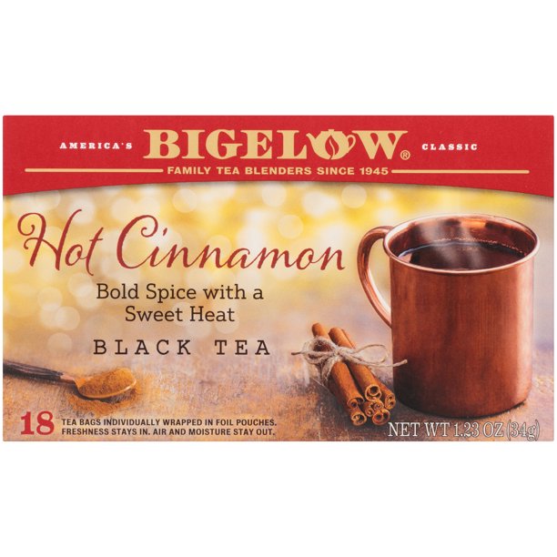 Bigelow Hot Cinnamon, Black Tea Bags,18 Count - Walmart.com