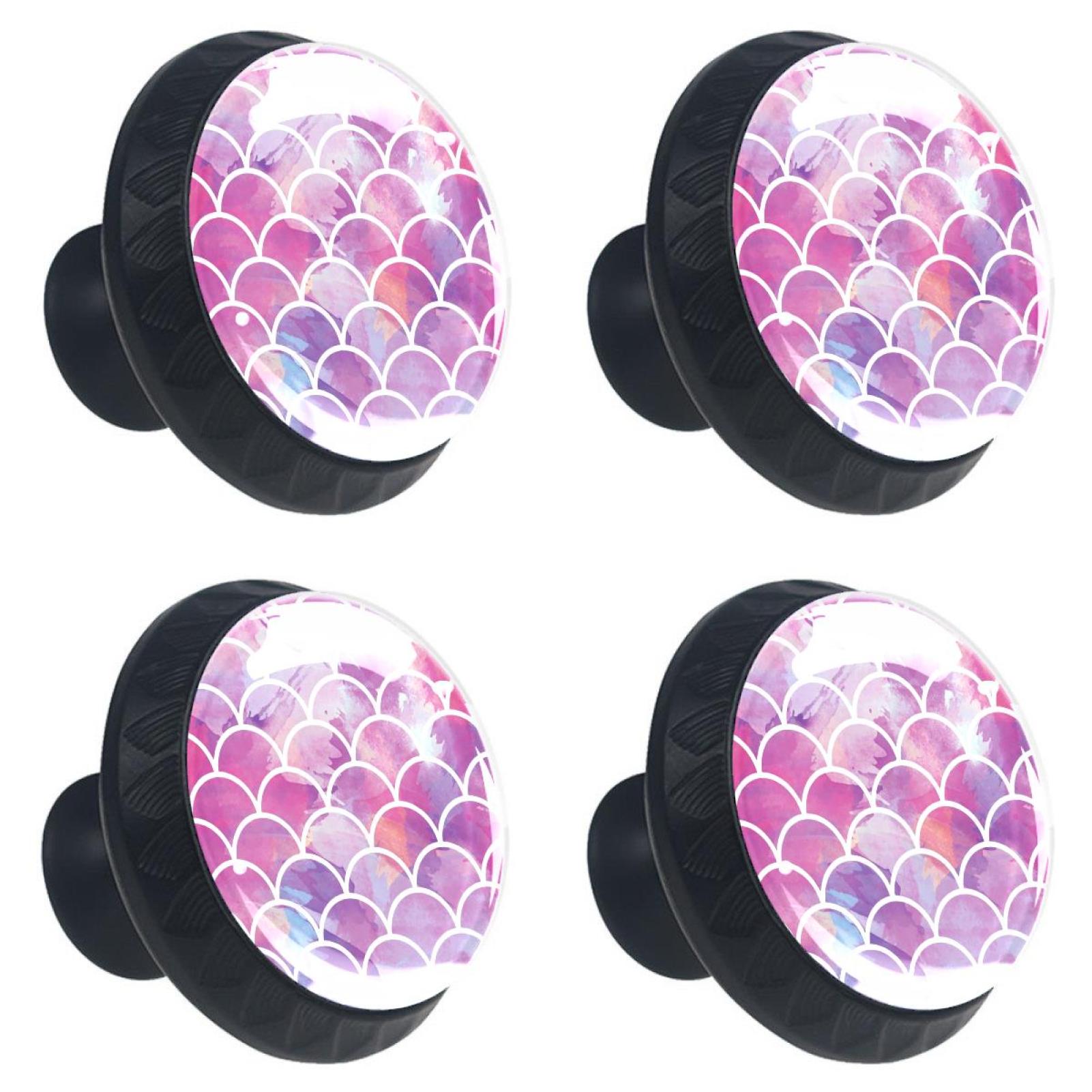 4 Pcs Mermaid Scales Knobs for Kitchen Cabinet Cupboard Dresser ...