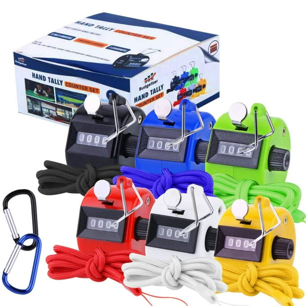 Hand Pitch Tally Counter Clicker -6 Pack Handheld People Lap Counter ...
