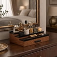 4-Tier Cologne Organizer with Drawer, Wooden Perfume Organizer Shelf ...