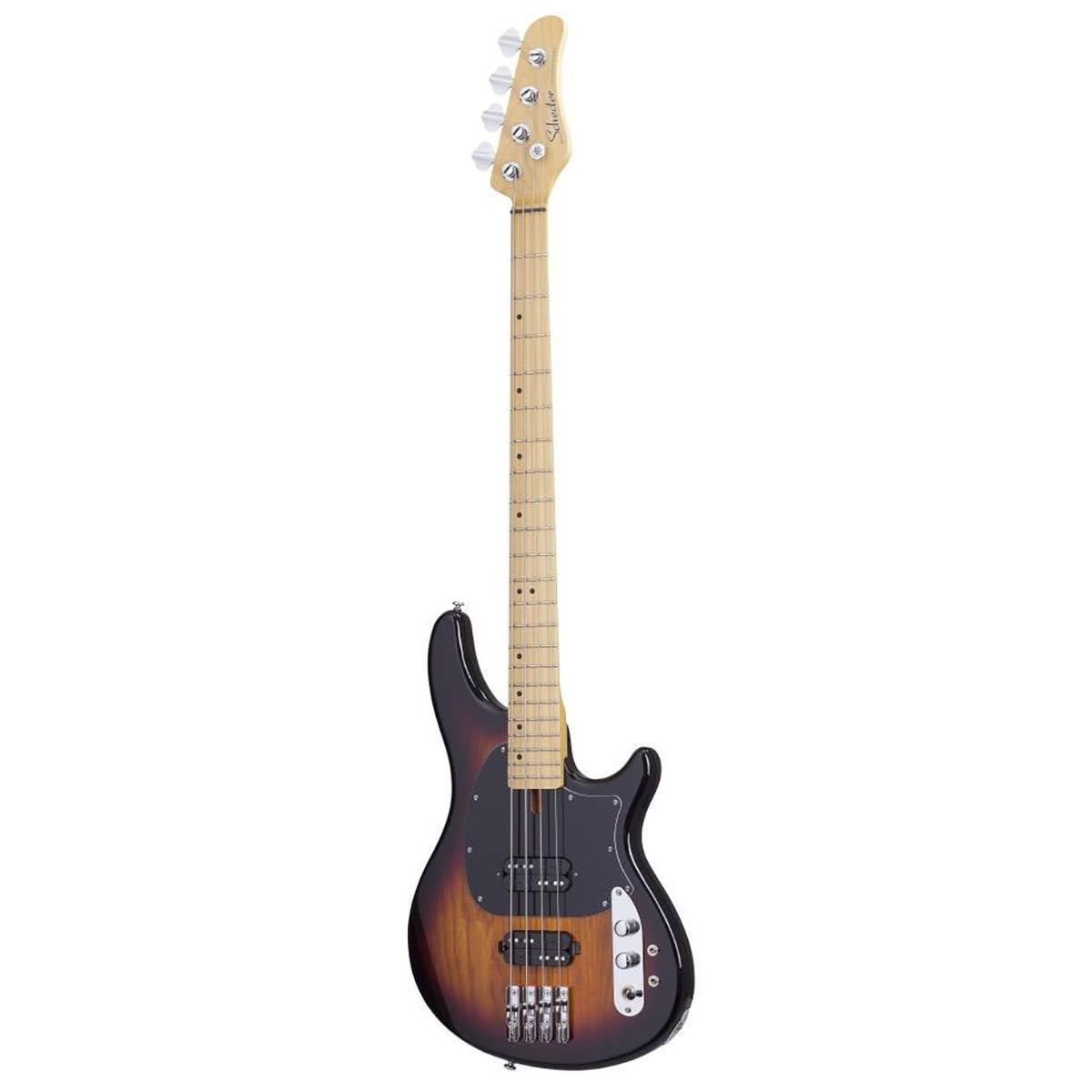 Schecter CV-4 4-String Bass Guitar (3-Tone Sunburst, Maple Fretboard ...