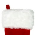 Northlight Plush Traditional Christmas Stocking With Cuff 20 Red