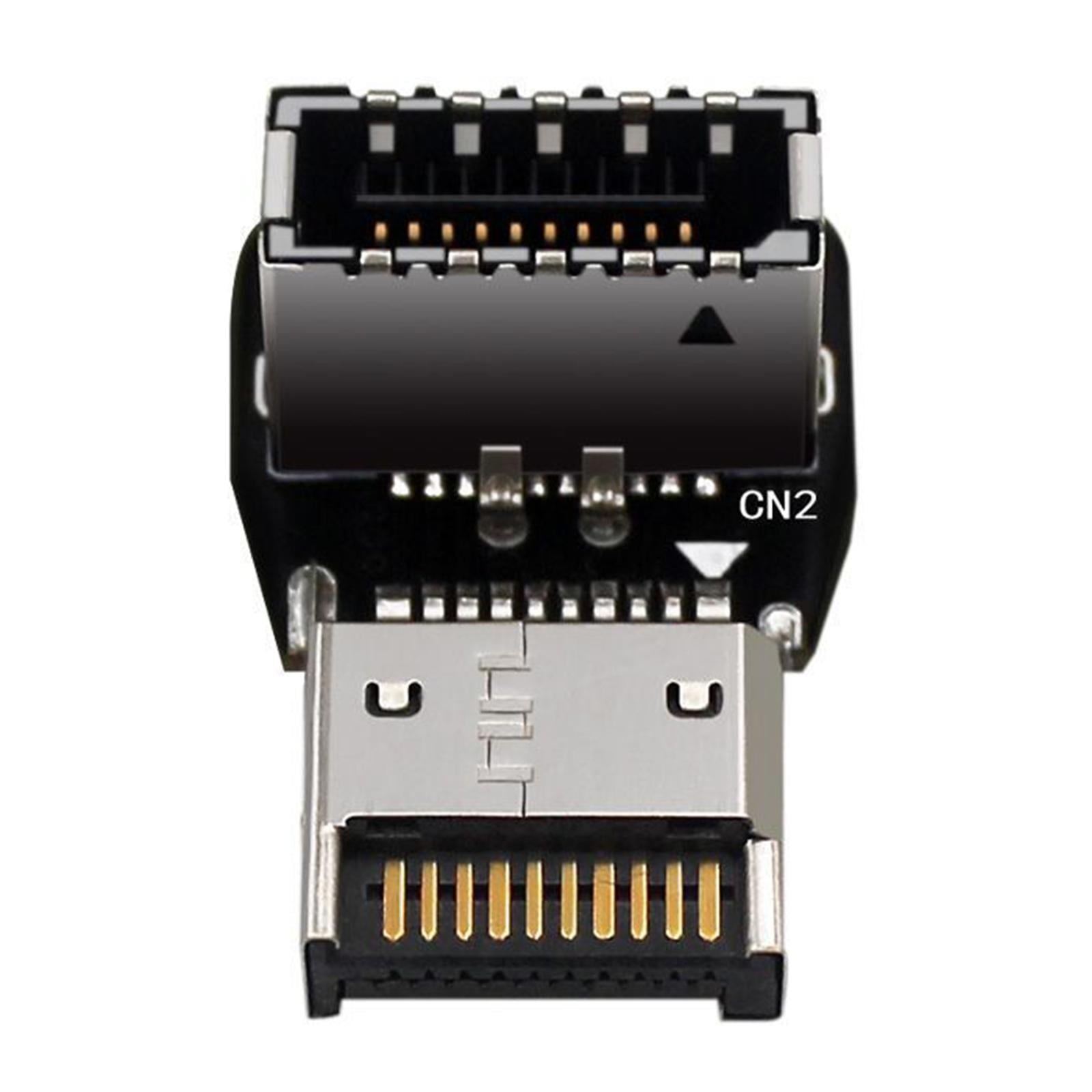 USB 3.1 Front Panel Type E Adapter, 90 Degree Steering Elbow, Compact ...