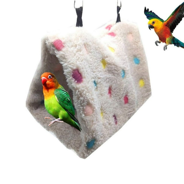Meidiya Warm Plush Snuggle Bird Hammock,Colorful Polka Dot Pattern ...