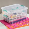 Sterilite Convenient Home 2-Tier Layer Stack Carry Storage Box, Clear ...