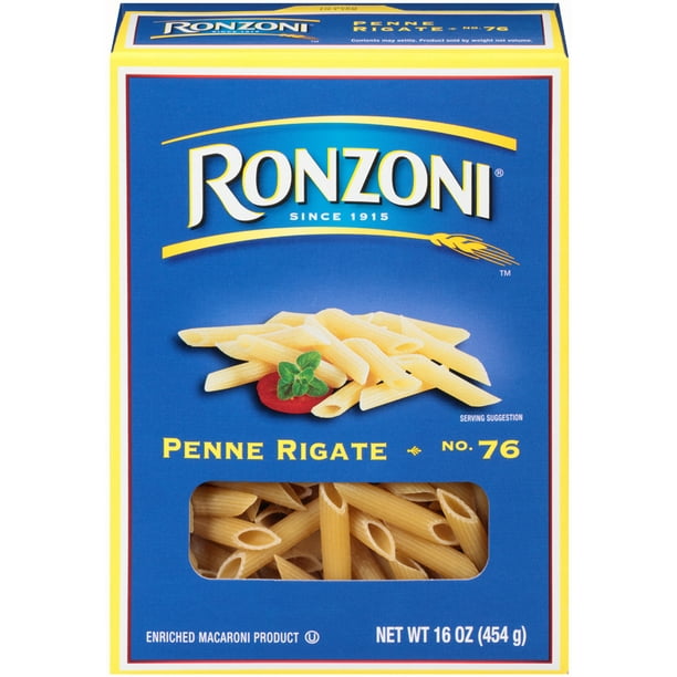 Ronzoni No. 76 Penne Rigate Pasta, 16-Ounce Box - Walmart.com - Walmart.com
