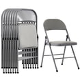 Sunnyfree 4 Pack Folding Chairs with Padded Seats, Heavy-Duty Metal ...