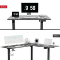 Furmax L-shaped Standing 63” W Electric Height Adjustable Computer Desk ...