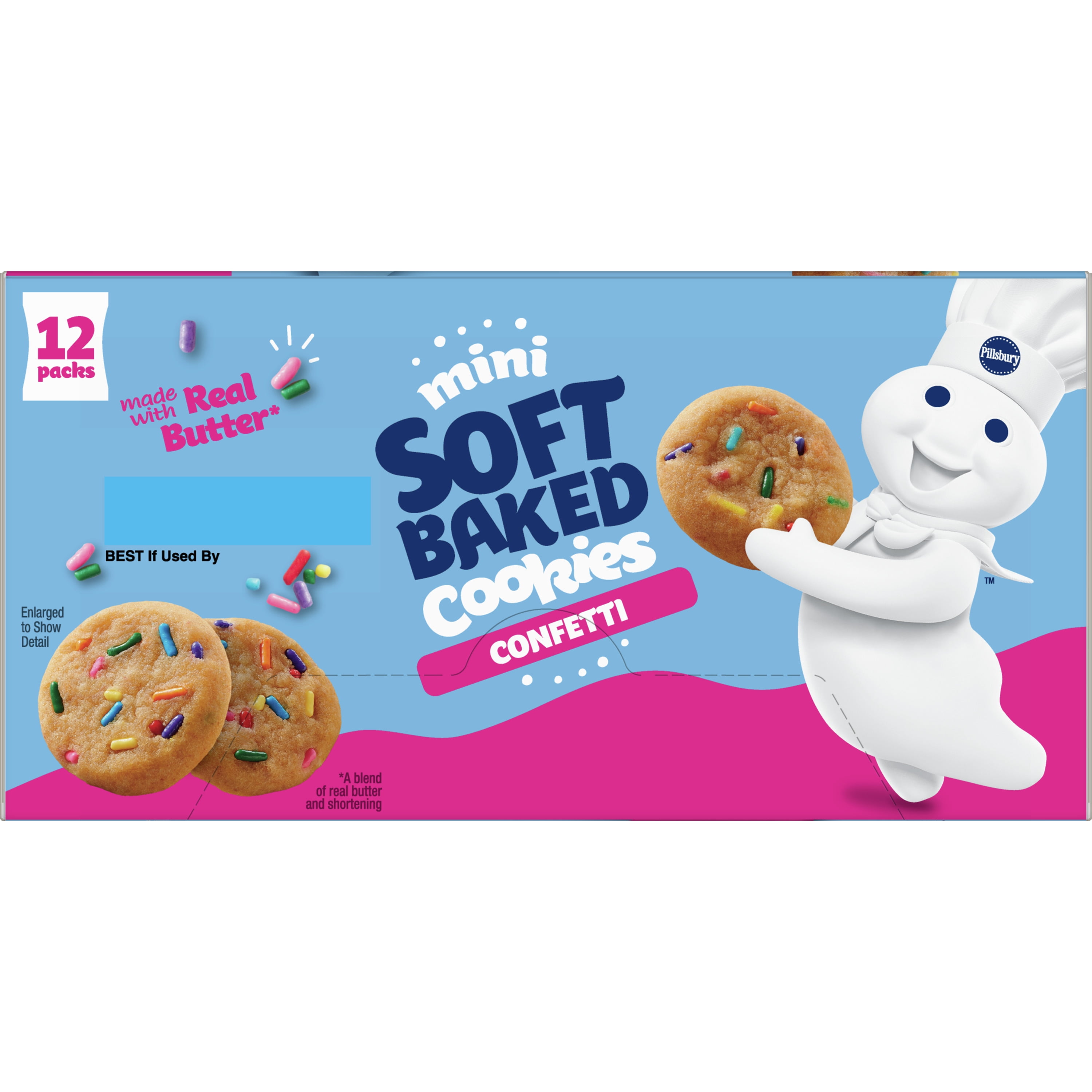 Buy Pillsbury Mini Soft Baked Cookies Confetti Snack Bags 12 Ct